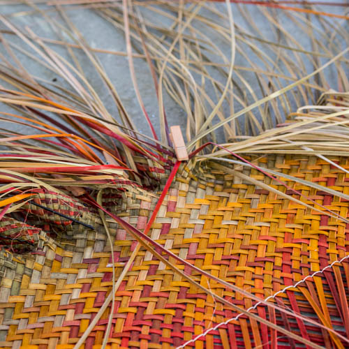 harakeke wall hanging, work in progress – Birgit Moffatt